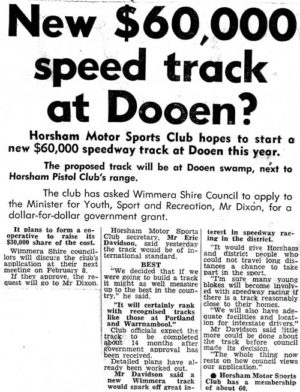 A Brief History of the Horsham Motor Sports Club Inc. - Blue Ribbon Raceway