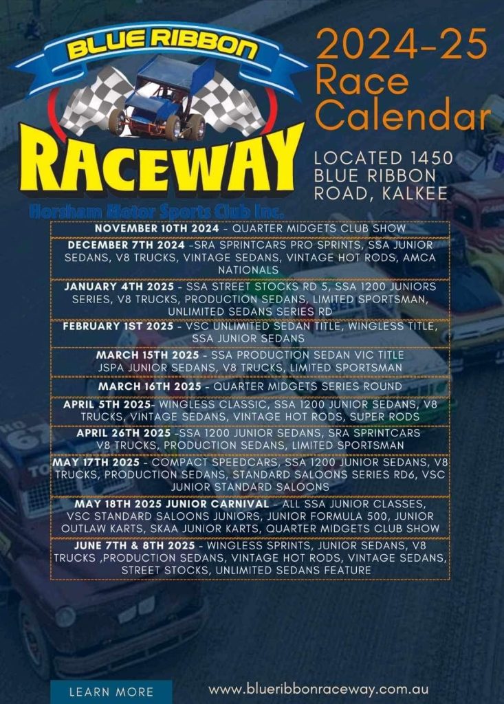 Calendar - Blue Ribbon Raceway